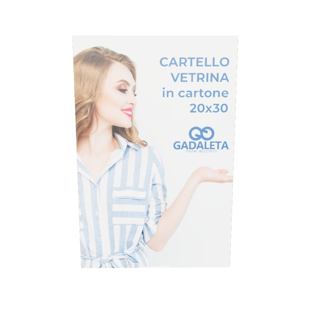 Cartello vetrina in cartone 10mm f.to 20x30 cm (A4) — GadaletaDigital